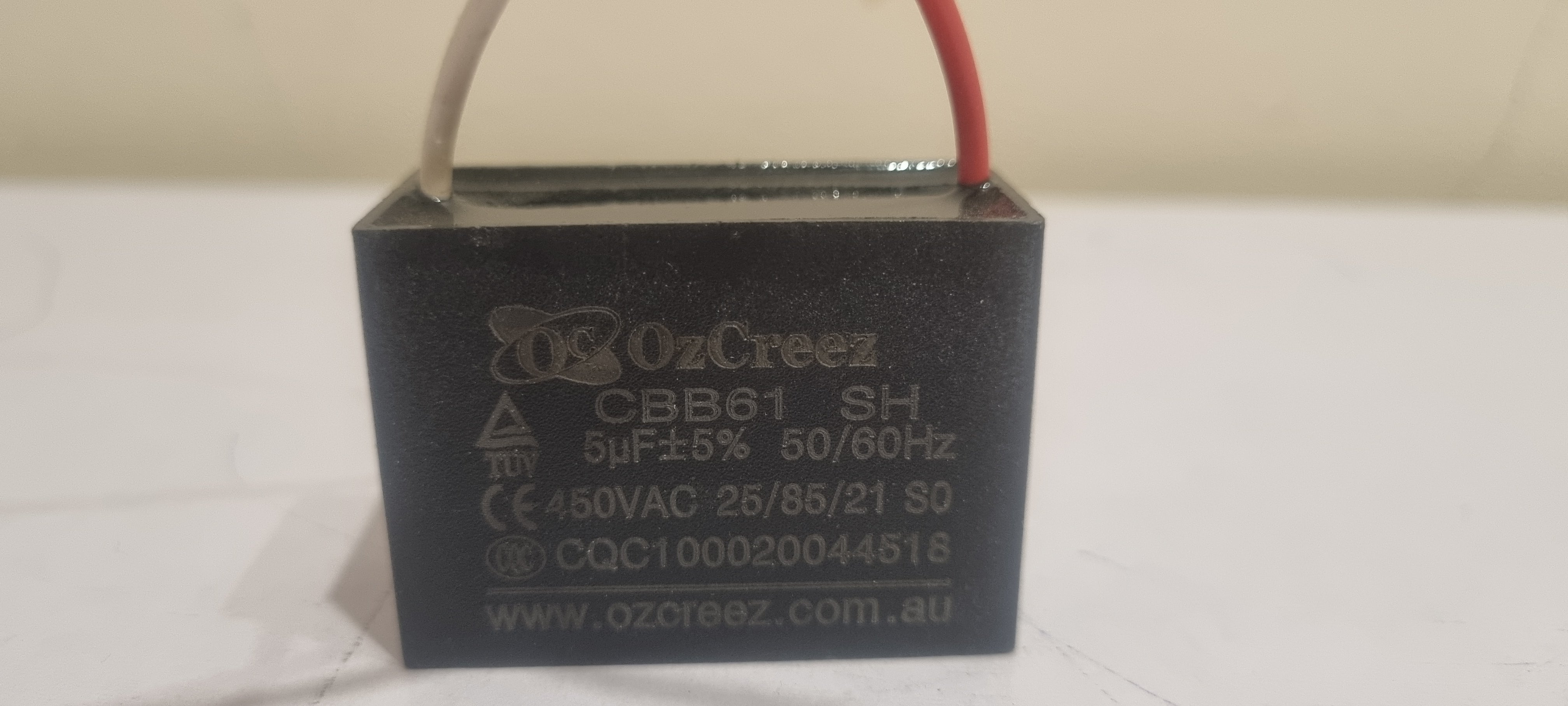 Wholesale 5x Pcs 5uF 450VAC CBB61 Fan Starting Capacitor for Ceiling E ...