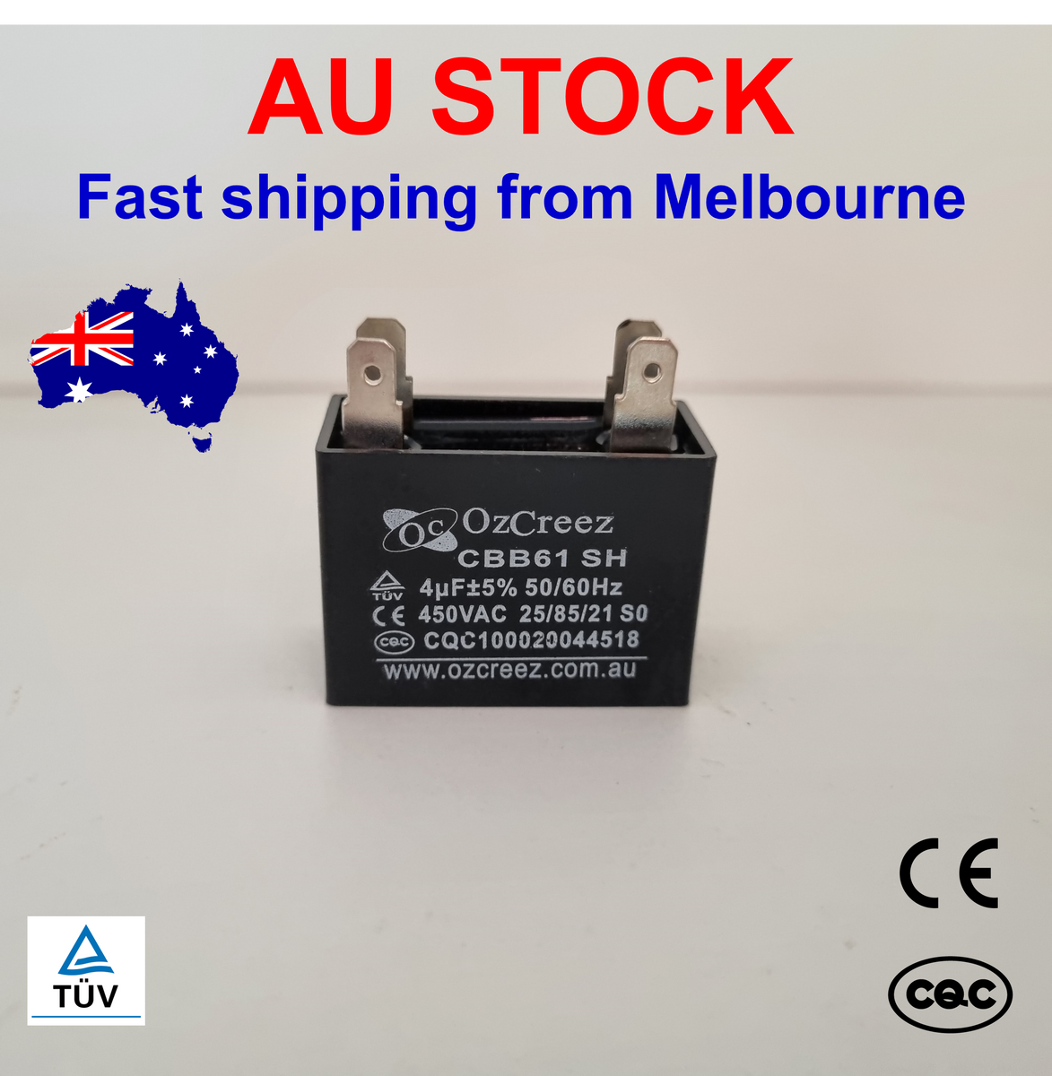 Wholesale 5x Pcs CBB61 4uF 4 Pin Fan Starting Capacitor Appliances Cei ...